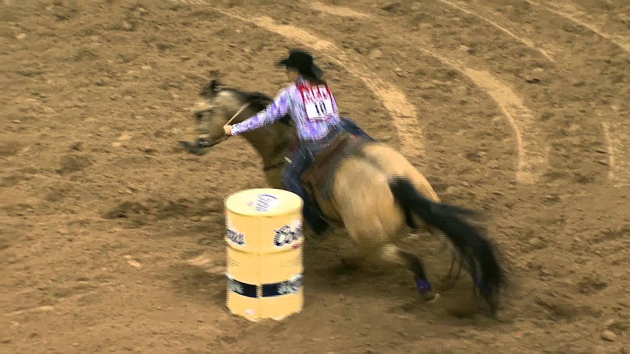 2014 Wrangler NFR Day 2 Barrel Racing Winner Lisa Lockhart - YouTube