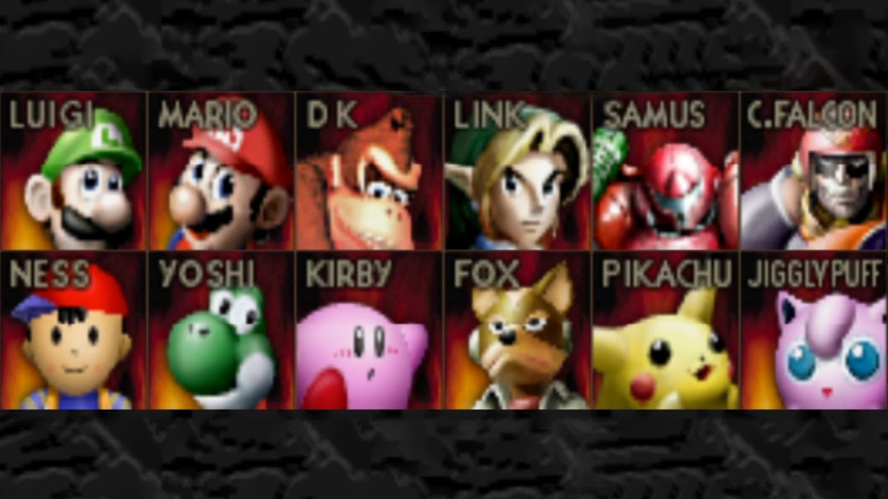 Super Smash Bros. 64 - All Characters - YouTube
