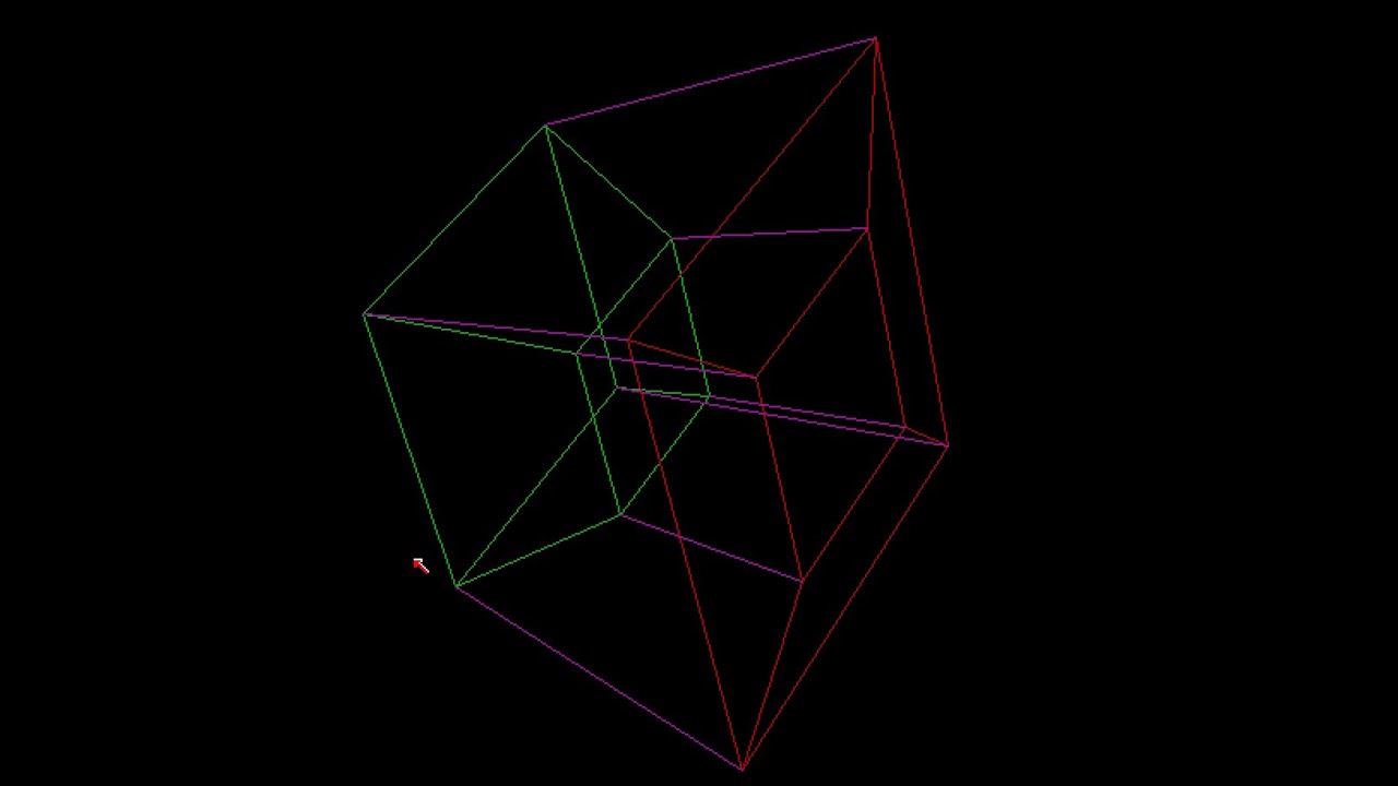 Rotating tesseract thingy - YouTube