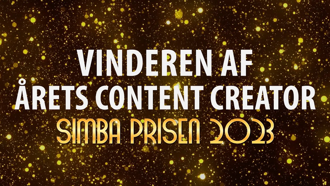 Vinderen af Årets Content Creator | Simba Prisen 2023 - YouTube