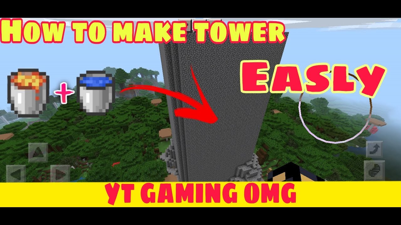HOW TO MAKE LAVA AND WATER TOWER EASLY IN MINECRAFT // YT GAMING OMG ...