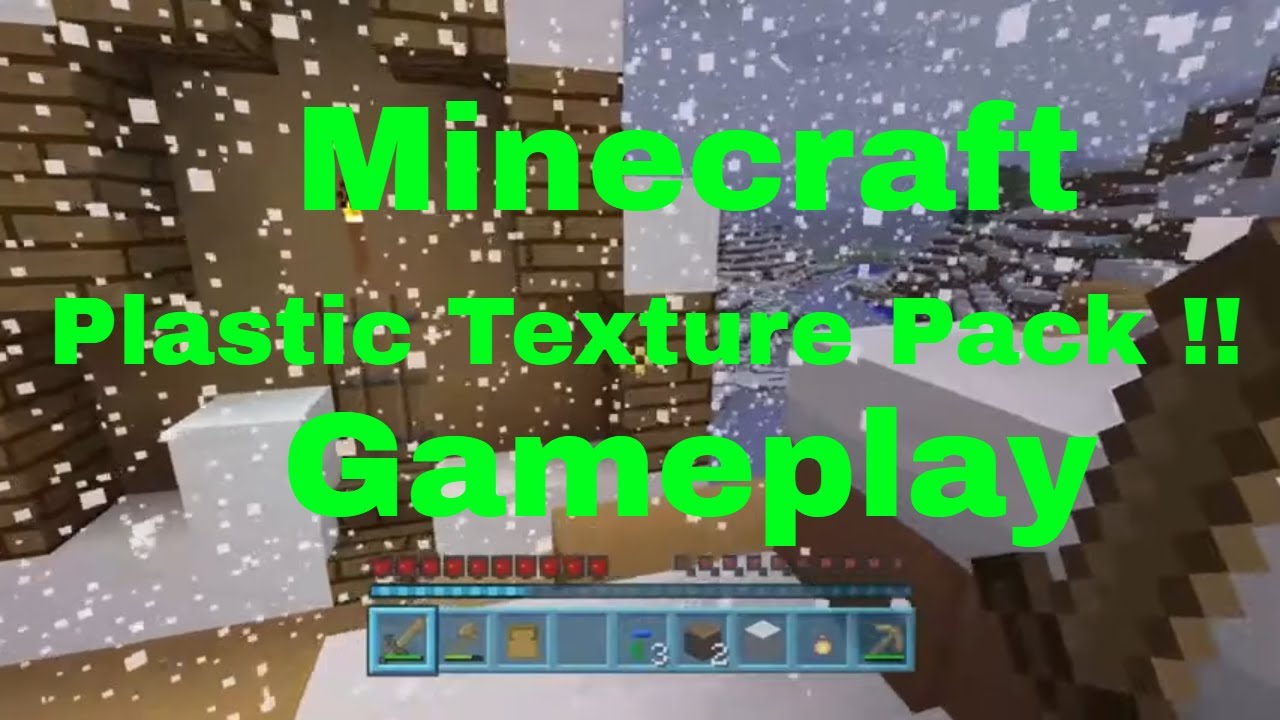 Playing Minecraft Plastic Texture Pack !! - YouTube