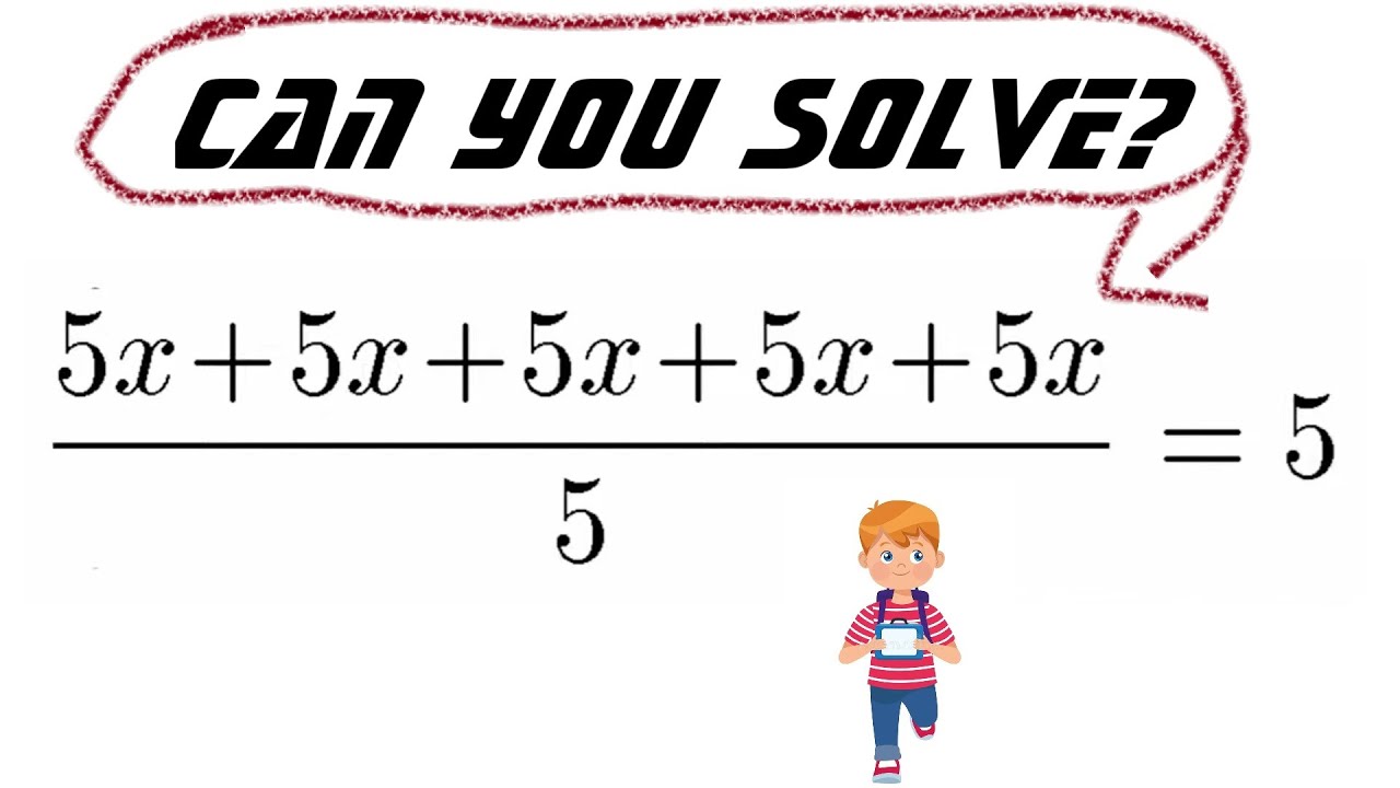 Fun Algebra Problem! - Can You Solve? - YouTube