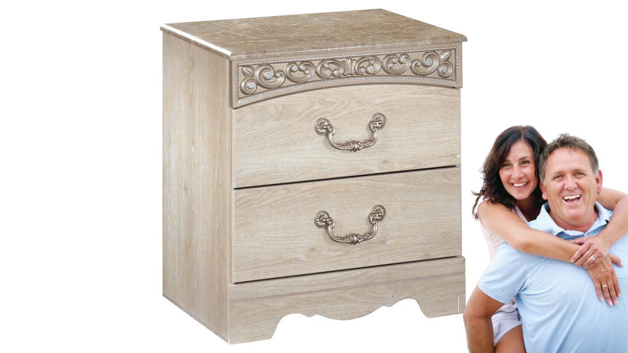 Ashley Catalina Two Drawer Night Stand (B196-92) | KEY Home - YouTube