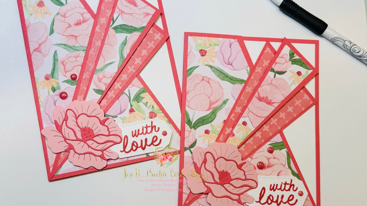 How to Make an A2 size Fan Fold Technique Card - w/ Stampin’ Up ...