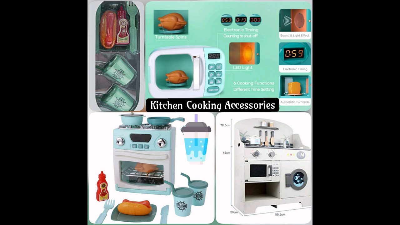 BlueBird microwavae toys kitchen play set, kids pretened play ...