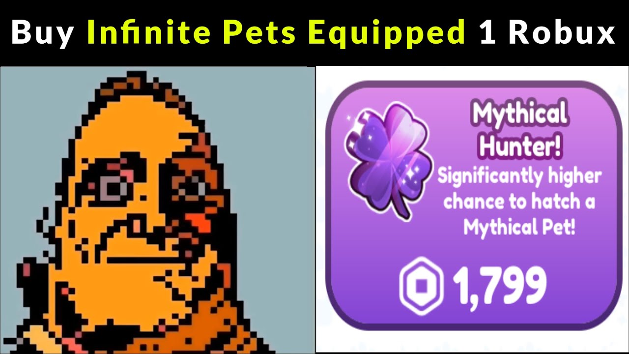 You bought Infinite Pet Equipped with 1 Robux in Pet Simulator X - YouTube