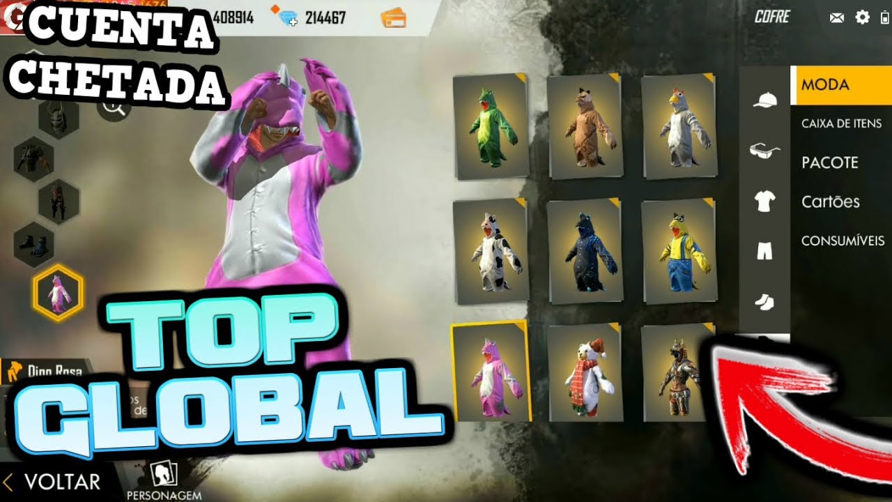 Muestro La Cuenta De Un Top Global En Free Fire Cuenta Chetada De