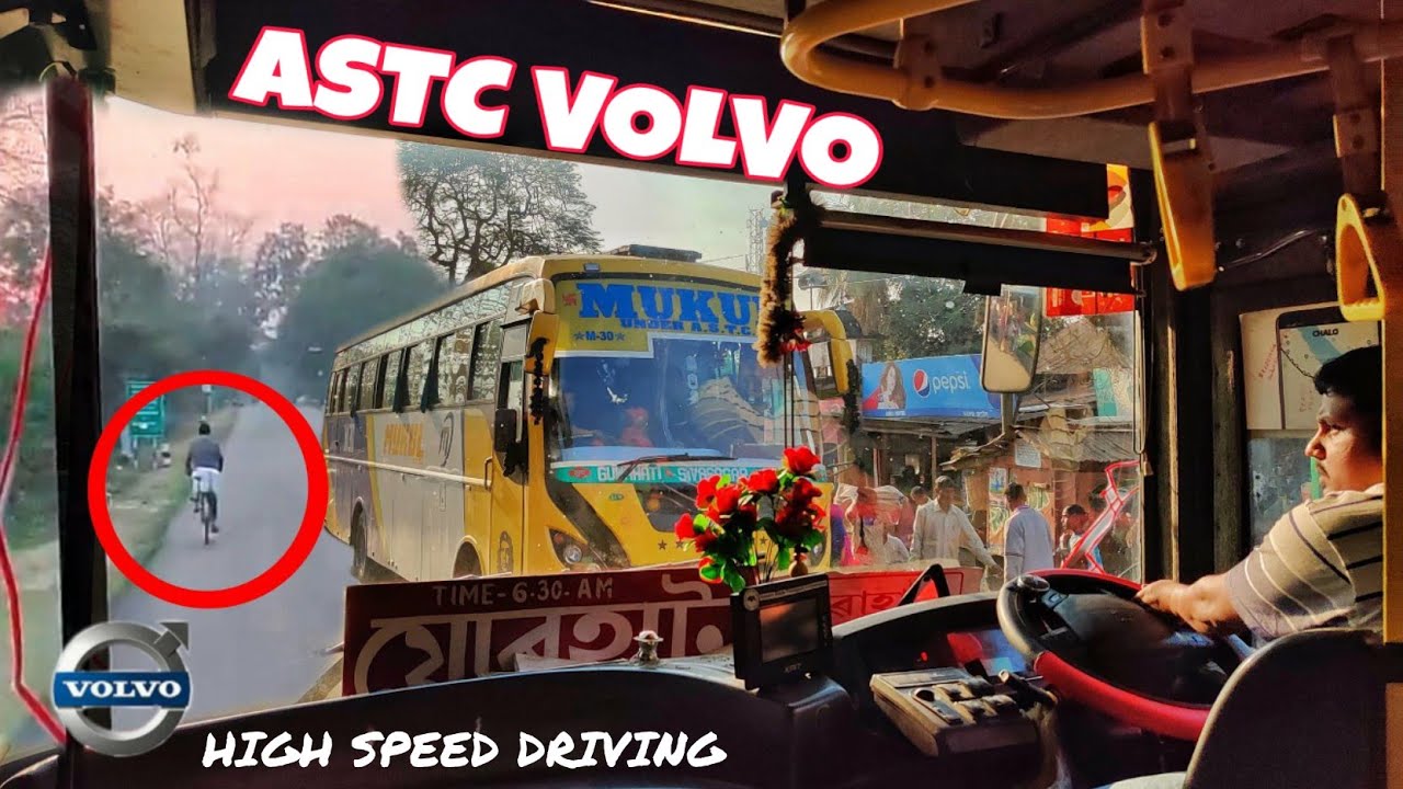 Guwahati to Jorhat | ASTC Volvo Bus | Volvo B7R 8400 LE | Kaziranga ...