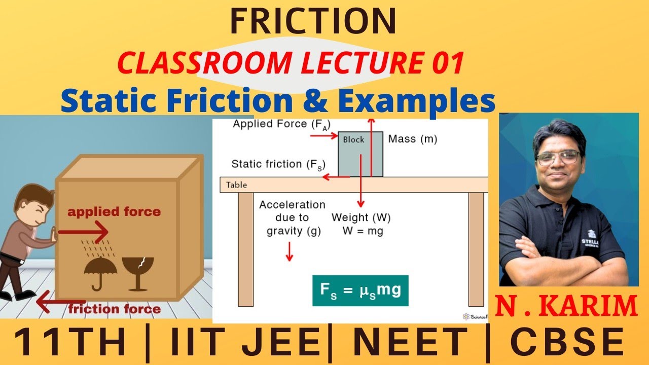 FRICTION | STATIC FRICTION & ANGLE OF REPOSE | JEE | NEET | 11 | CBSE ...
