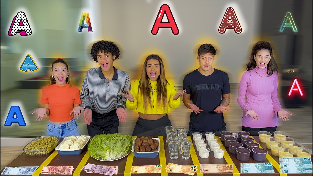 TODA COMIDA COM LETRA A QUE VOCÊ COMER EU VOU PAGAR!!! - YouTube