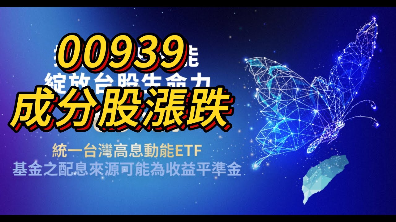 00939 8月1日 成分股漲跌 - YouTube