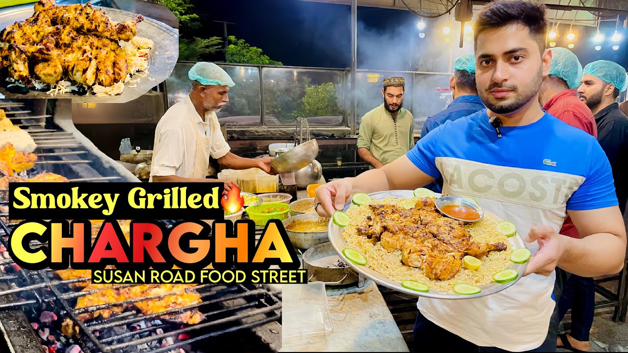 Famous Smokey Grilled Chargha Platter | Whole Chicken Chargha Steam ...