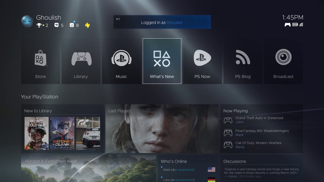 New PS5 Start Up Menu UI Concept/ Novo menu do PS5 - YouTube