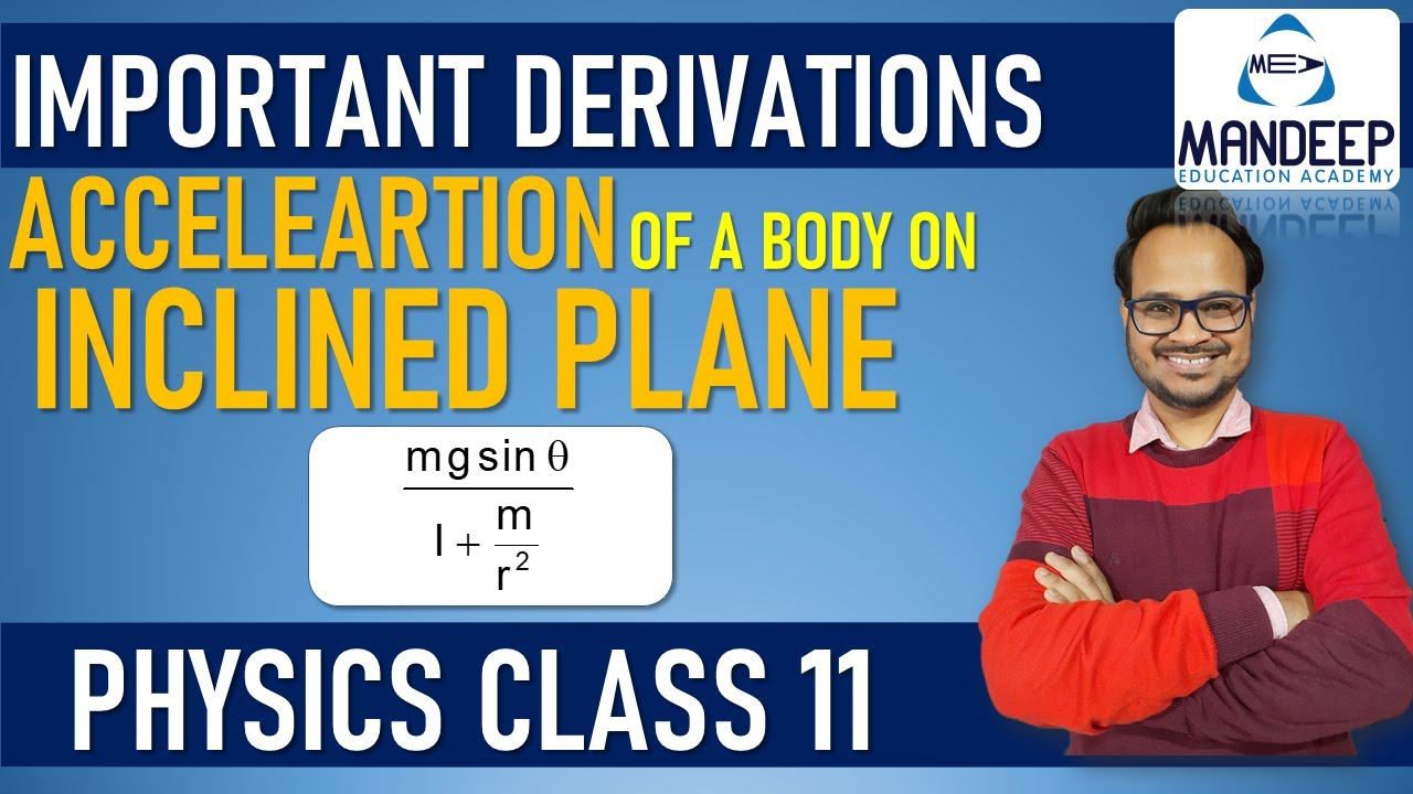 Acceleration Of Body On Inclined Plane - YouTube