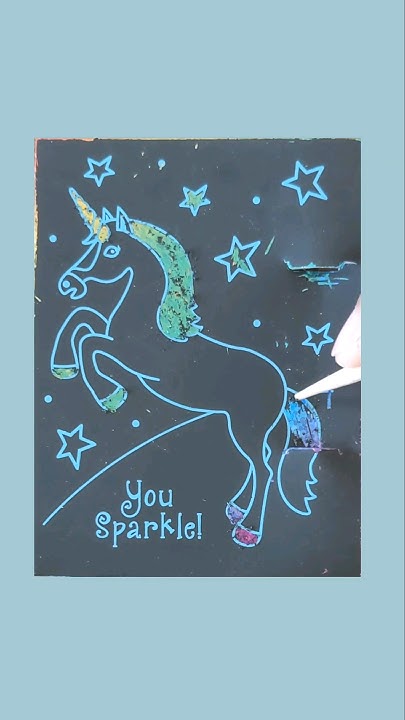 Scratch art unicorn!! 🦄 - YouTube