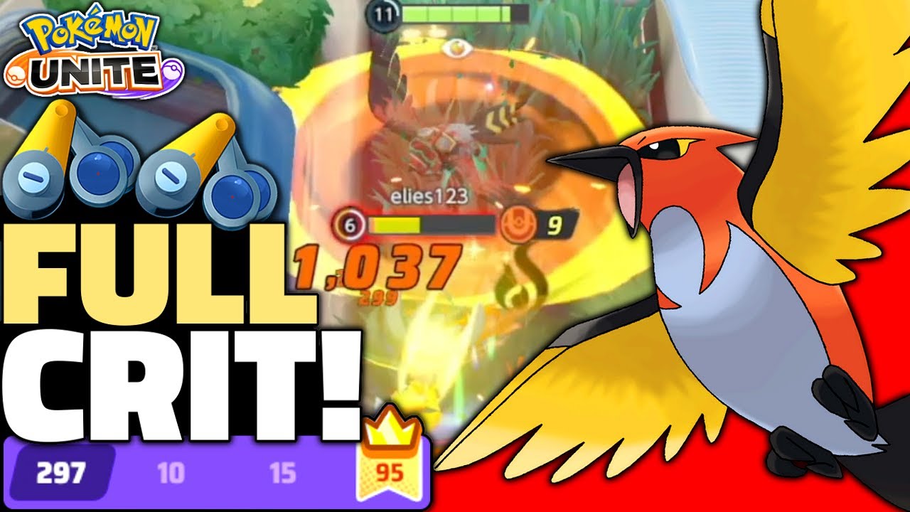 Pokémon Unite Talonflame FULL CRIT Build is INSANE!😵😱 (Master ...