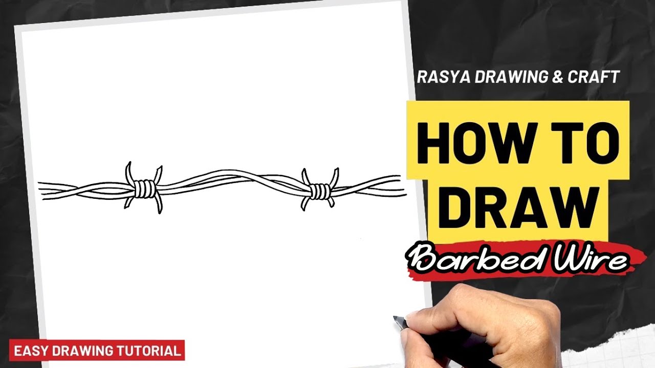 How to draw Barbed Wire - YouTube