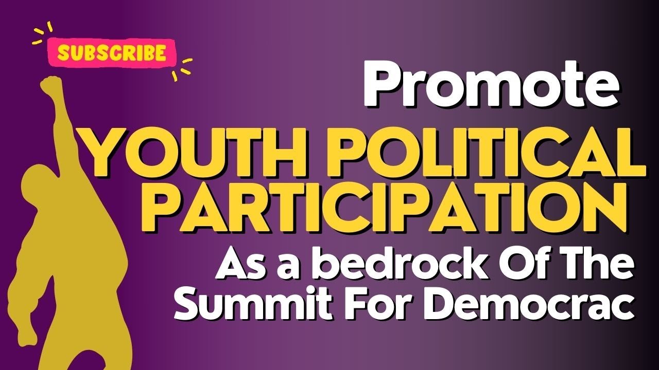 Promote Youth Political Participation As a bedrock Of The Summit For ...