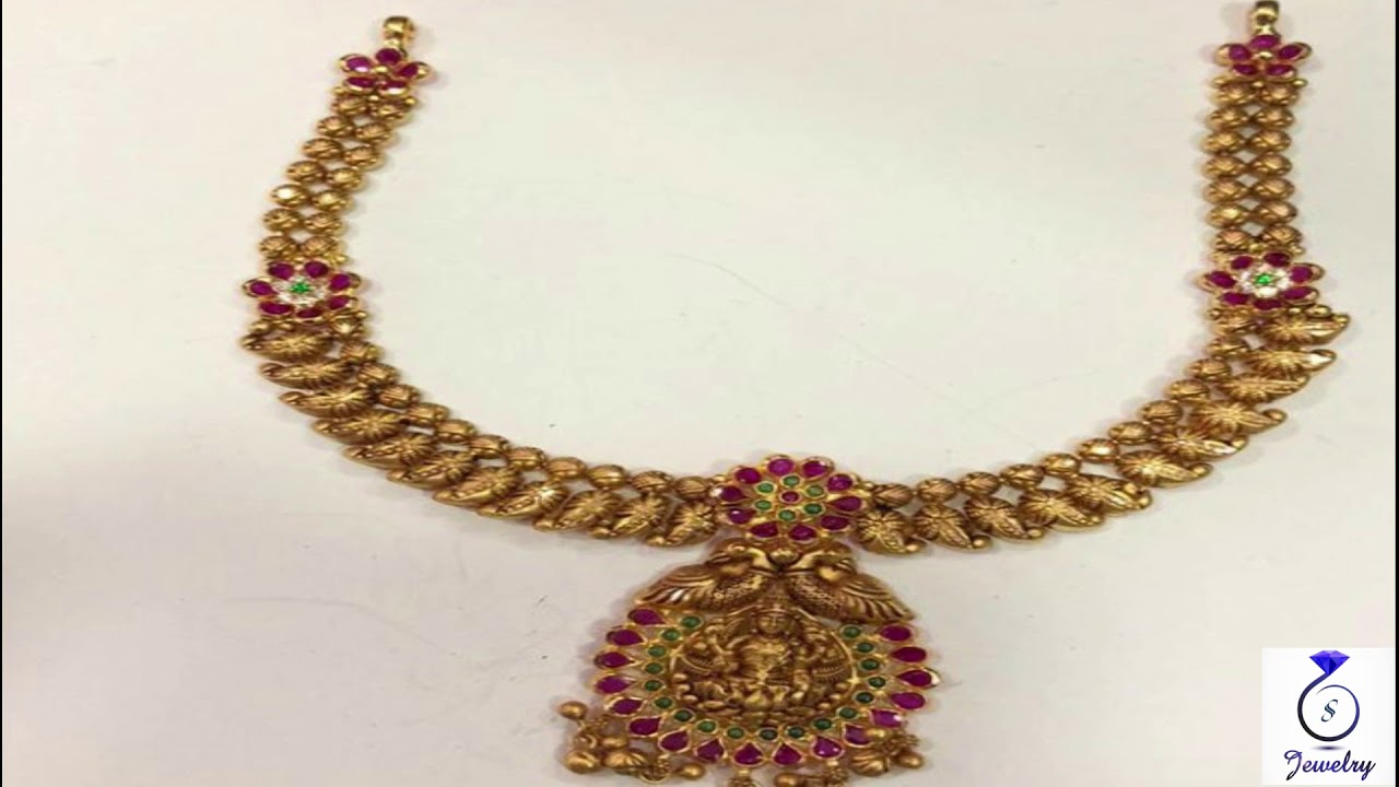 gold new model necklace - YouTube