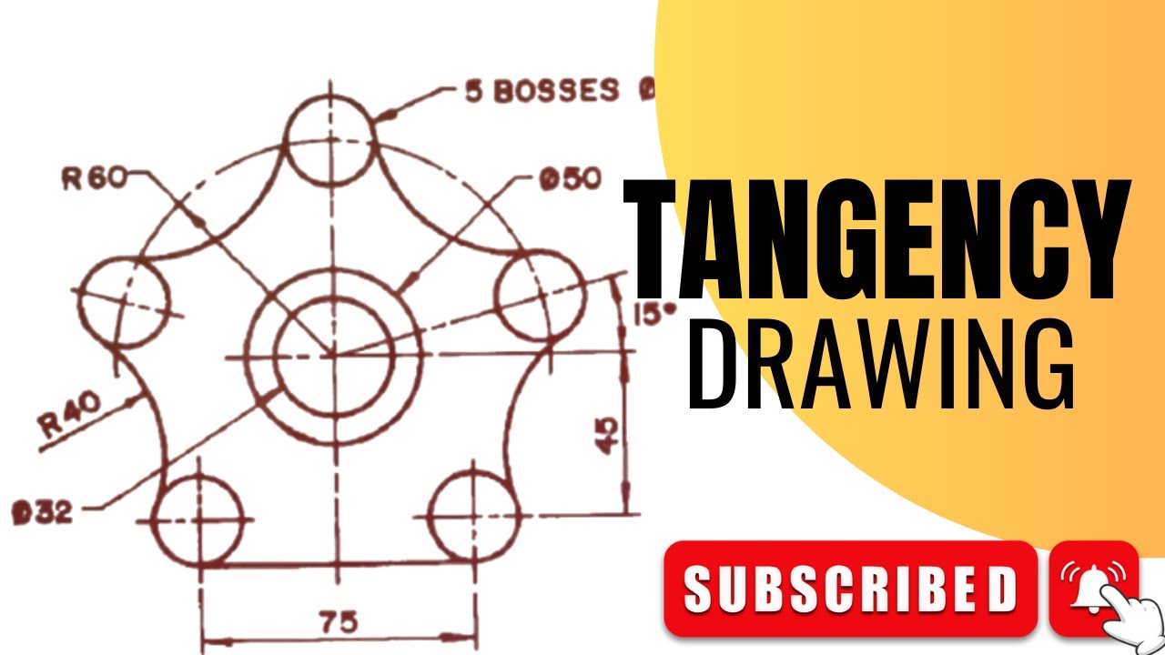 Tangency engineering drawing || technical drawing - YouTube
