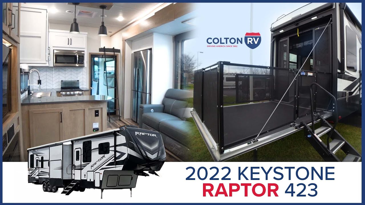 2022 Keystone Raptor 423 Toy Hauler Fifth Wheel Tour - YouTube