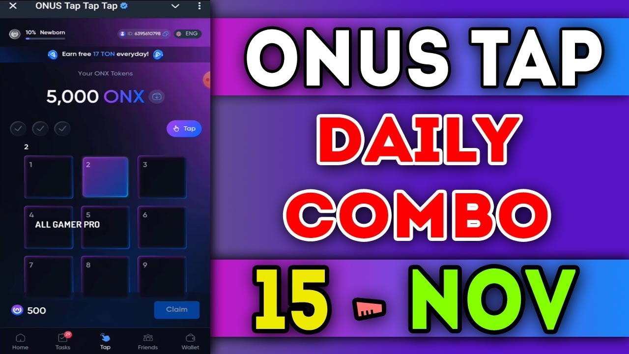Onus Tap Tap Tap Daily Code 15 November 2024 || Today Onus Daily Code ...