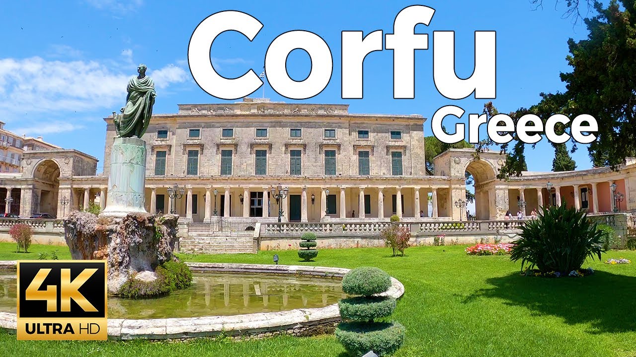 Corfu, Greece Walking Tour (4k Ultra HD 60fps) – With Captions - YouTube