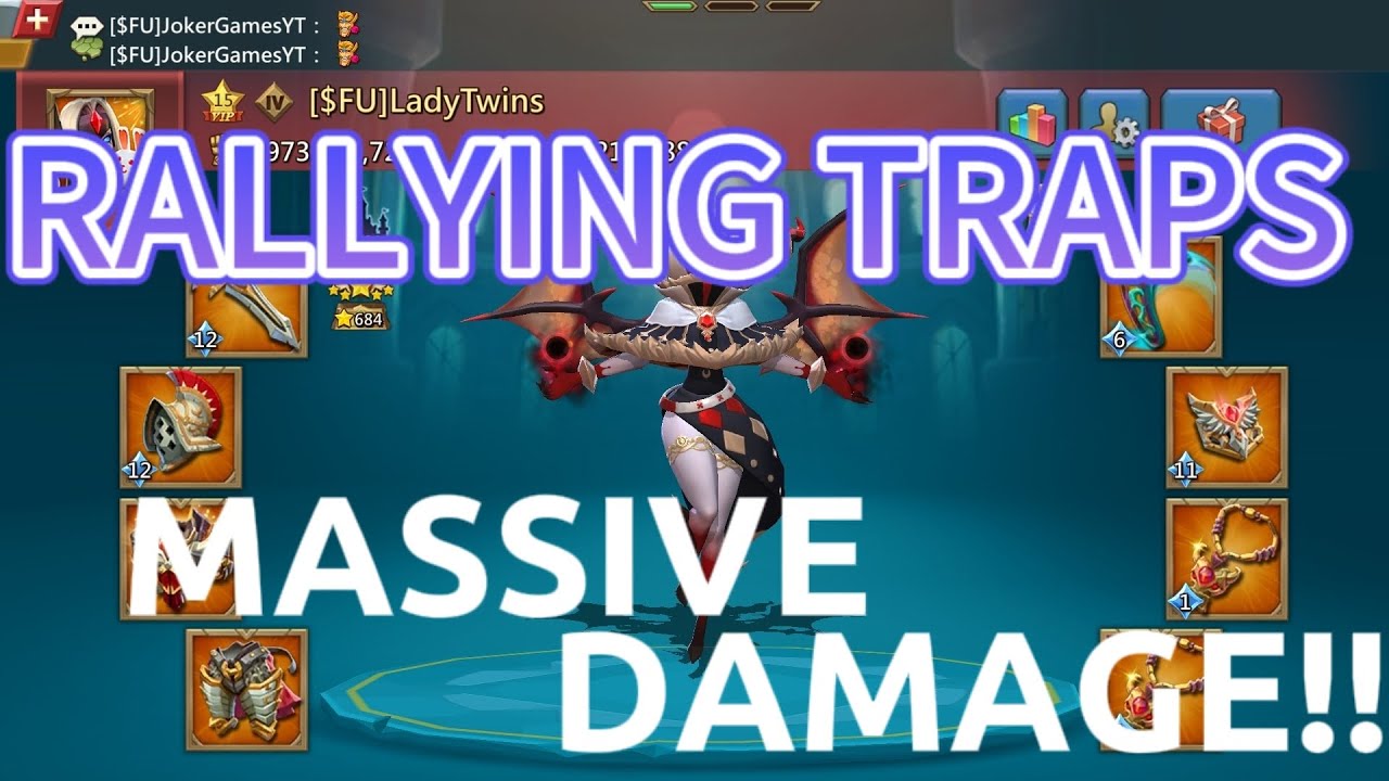 Lords Mobile - LadyTwins Smaching Traps with Massive Damage!!! - YouTube