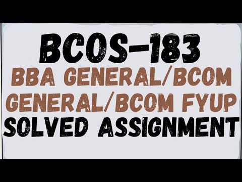 BCOS 183 solved assignment 2024-25 | bcos 183 solved assignment BBA ...