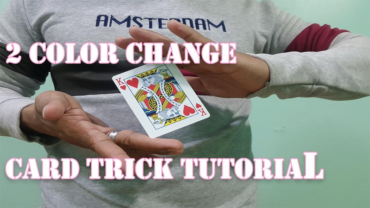 2 COLOR CHANGE // Card Trick Tutorial you can do - YouTube