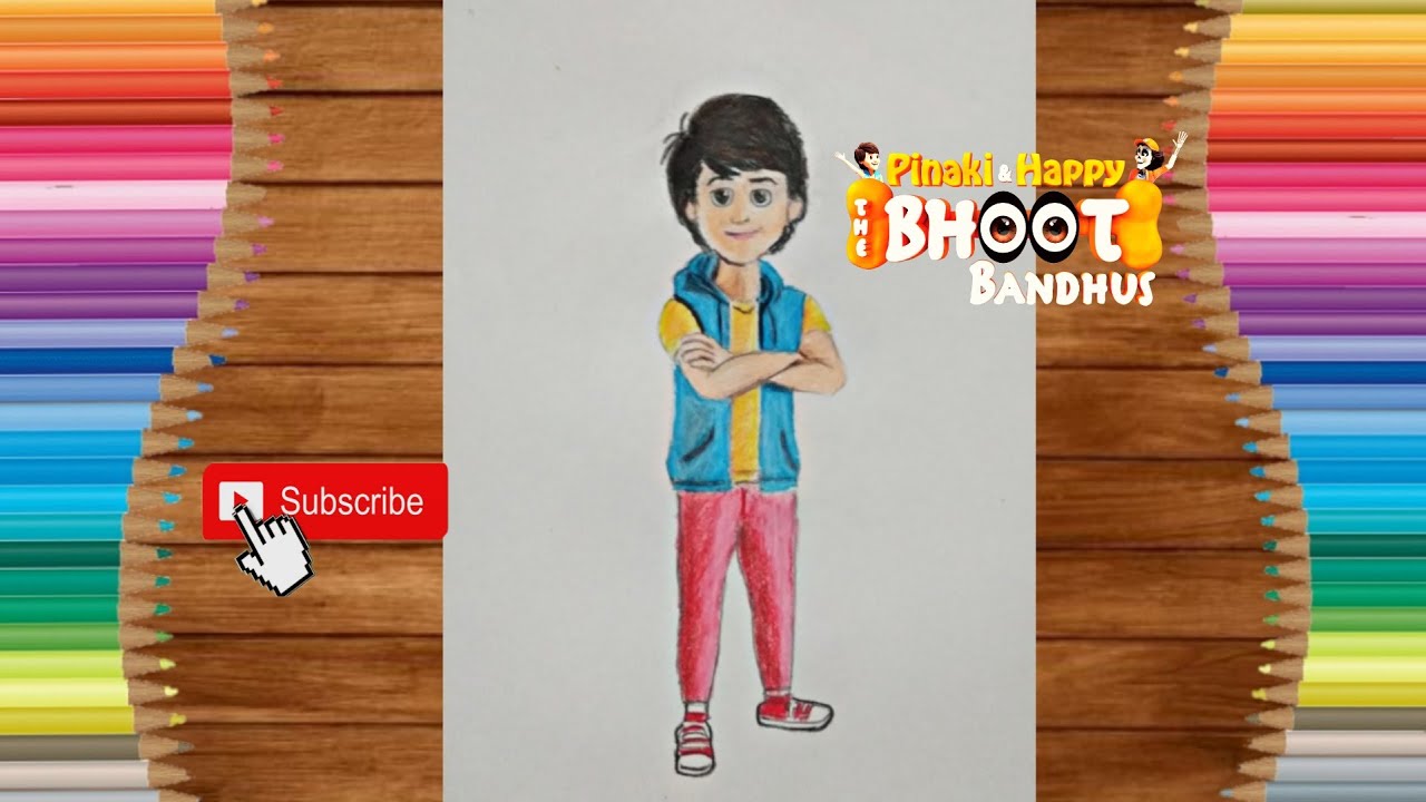 Pinaki And Happy The Bhoot Bandhus Drawing Easy | Drawing Pinaki ...