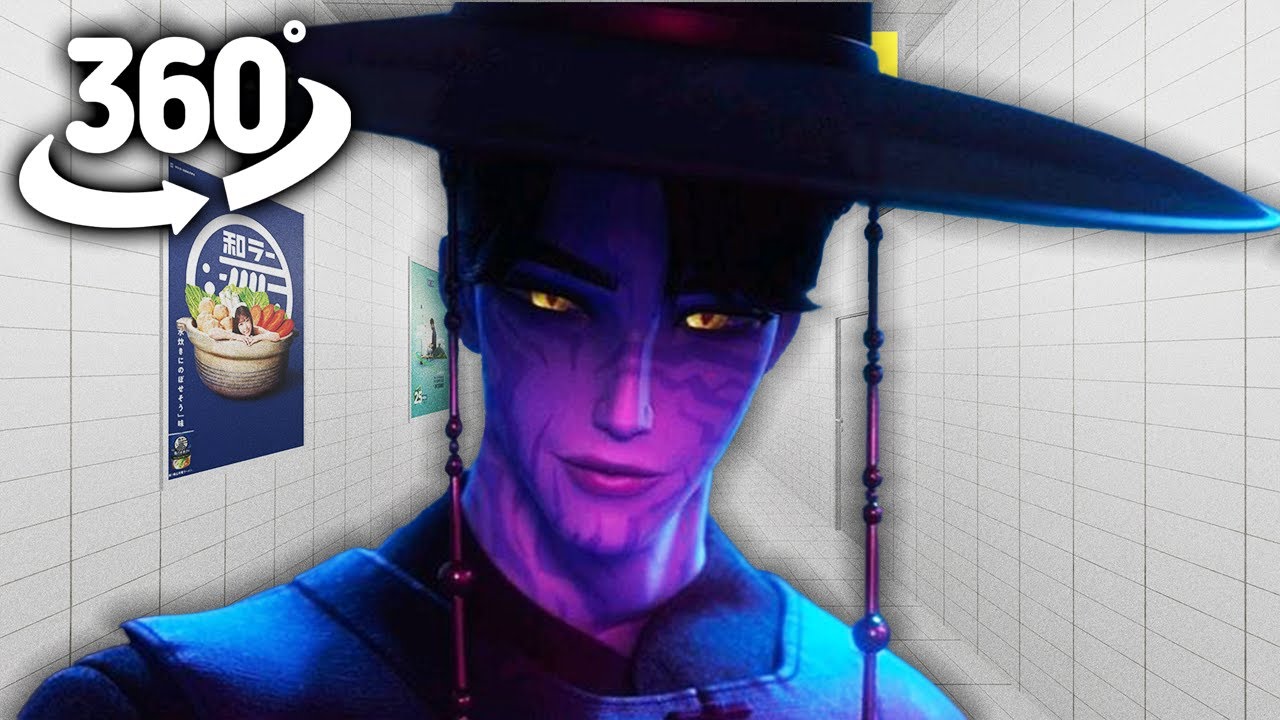 The Exit 8 - Jinu in K-pop Demon hunters Following you | 360° VR - YouTube