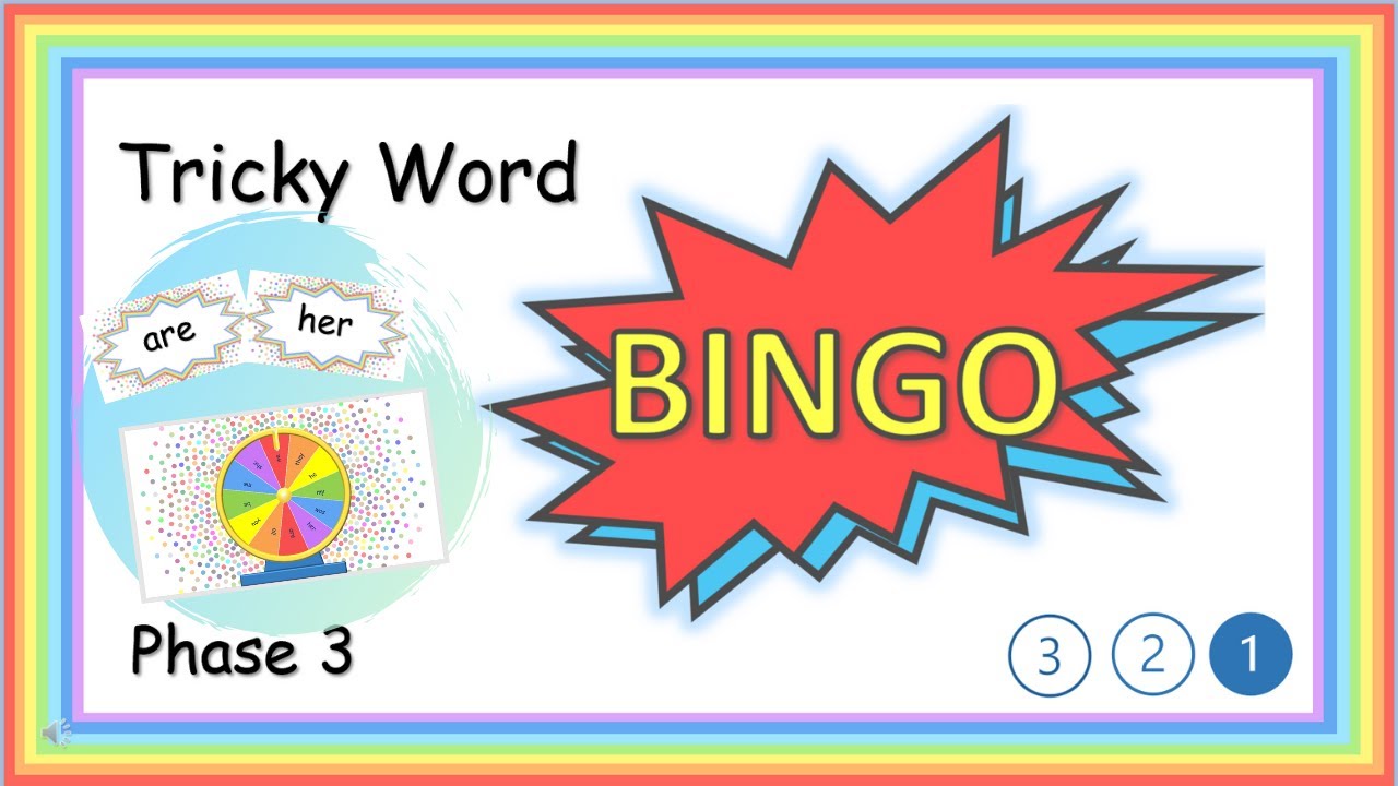 Phonics Bingo I Tricky words I Phase 3 - YouTube