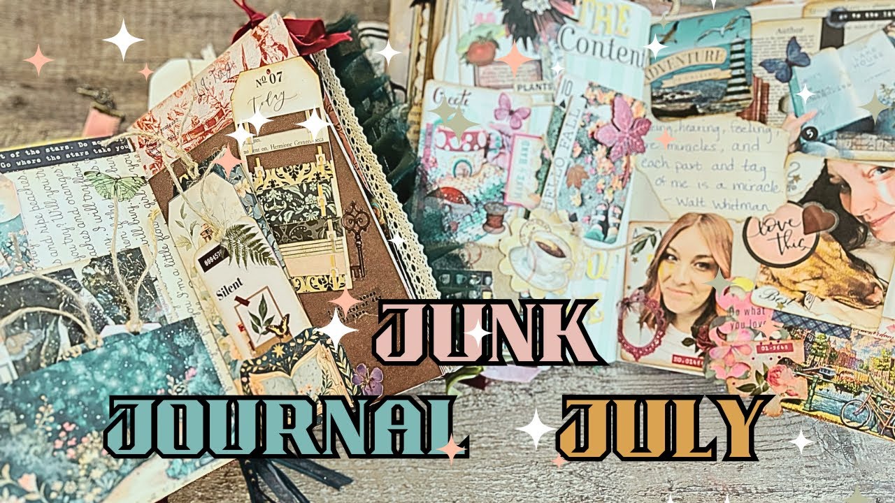 Junk Journal July Day 19 // TAG // Created by MegJournals - YouTube