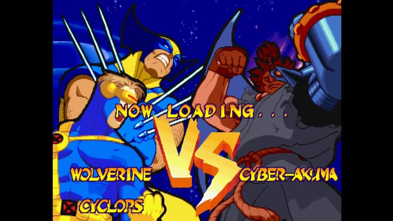 Marvel Super Heroes vs. Street Fighter - Ciclope e Wolverine VS Cyber ...