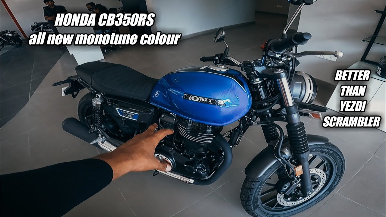 Honda CB 350 RS || New Monotune Blue Colour || Walkaround || Review ...