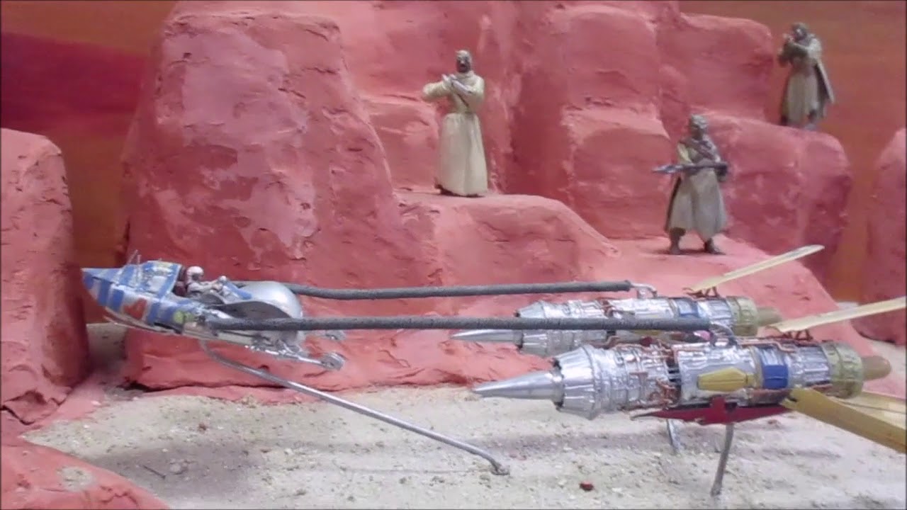 DIORAMA ANIME FILM STAR WARS I COURSE POD RACERS - YouTube