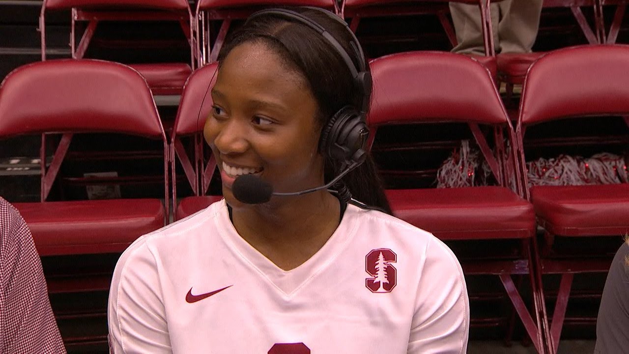 Tami Alade talks Stanford's dominant victory over Arizona - YouTube