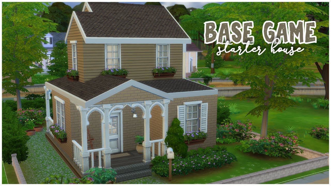 Base Game Starter House 🏠 | The Sims 4: Speed Build ♡ - YouTube