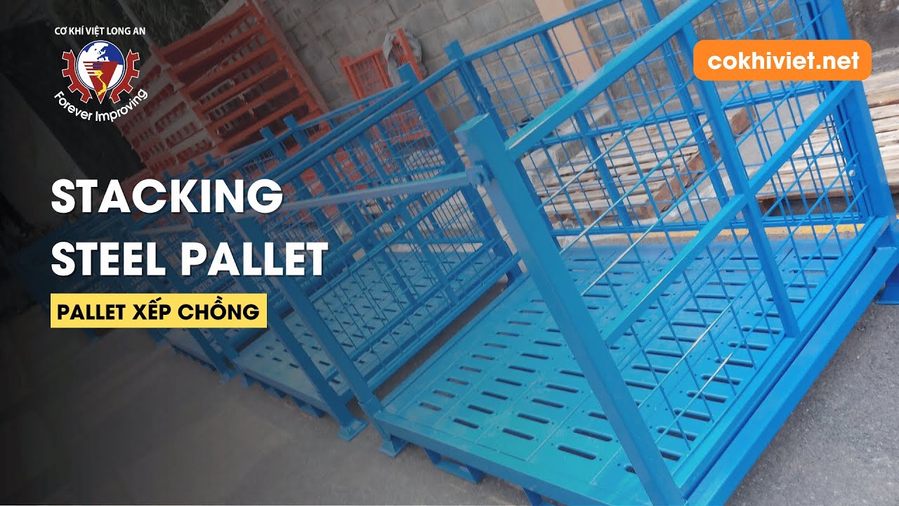 Stacking Steel Pallets - Viet Mechanical co., ltd - YouTube