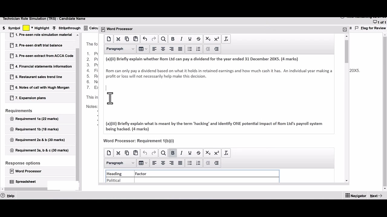 TRS Debrief - Q1aii,iii Dividends and Payroll - YouTube