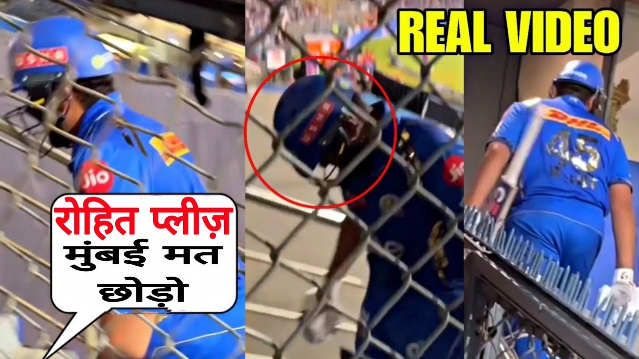 Emotional Rohit Sharma's sad walk towards dressing room after playing ...