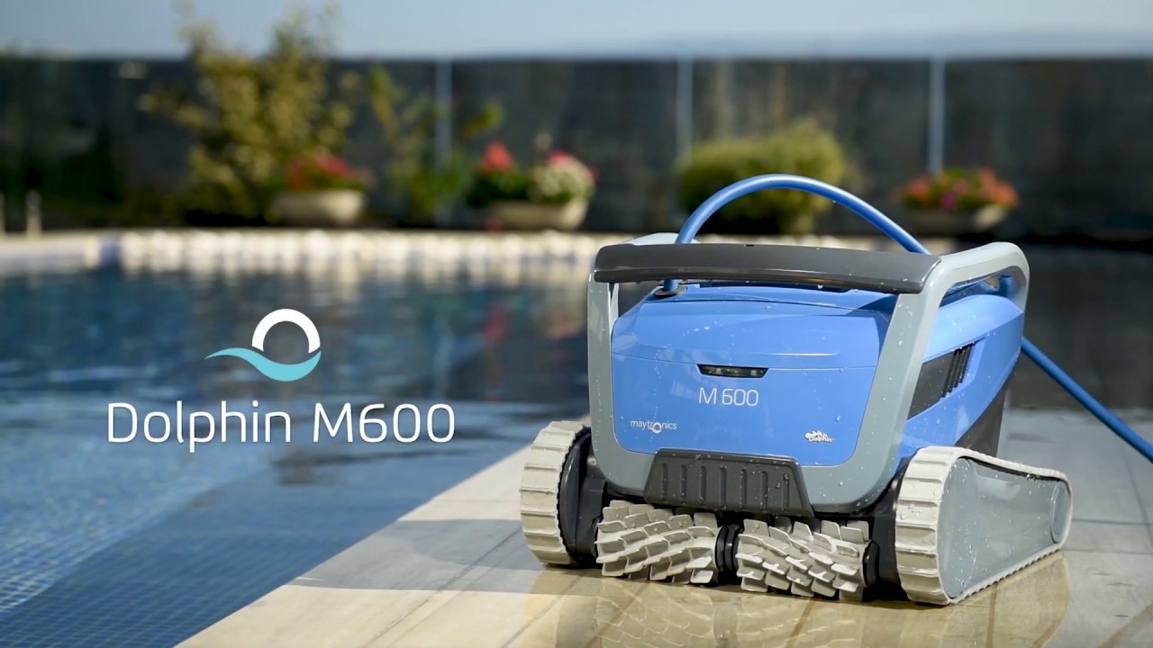 Maytronics dolphin m600 pool robot new model - YouTube