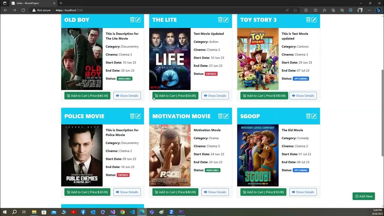 E-Commerce Movie Website Using ASP.NET MVC - YouTube