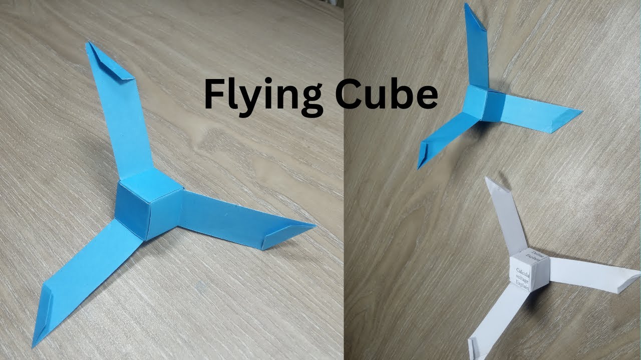 DIY Origami Tutorial/How to make a Flying Cube/ Easy paper origami Cube ...
