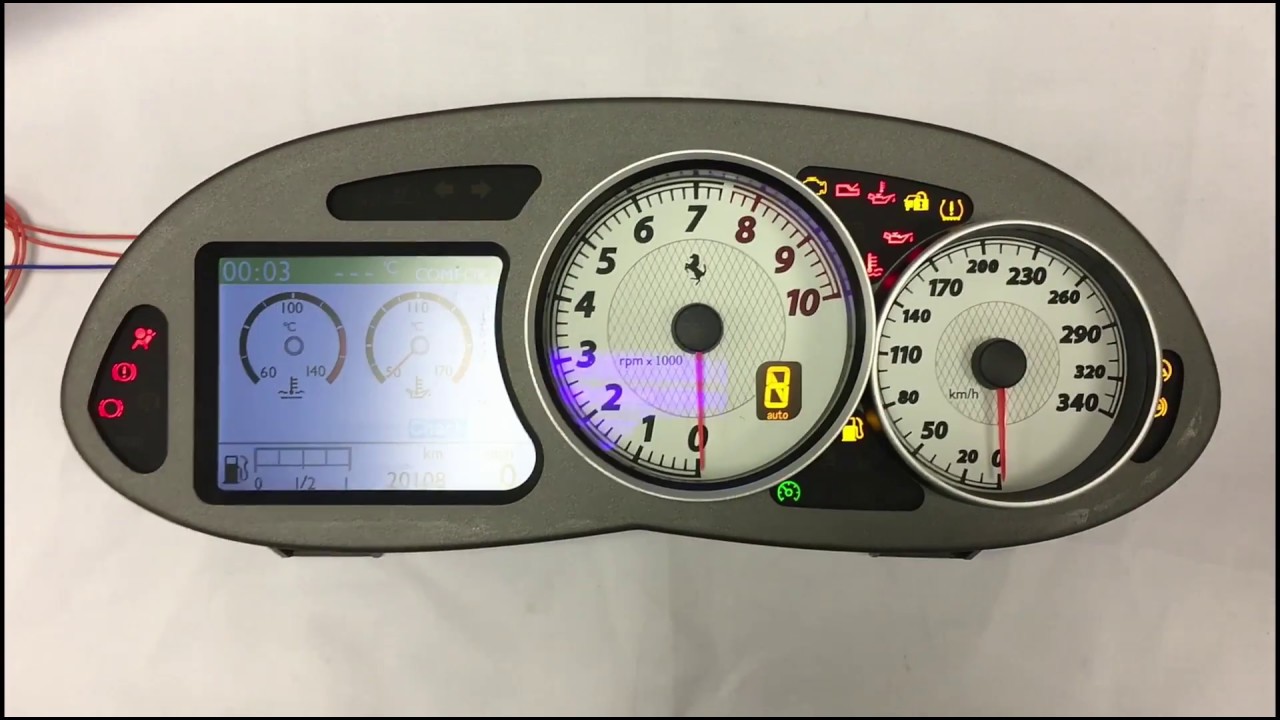 Ferrari 612 Instrument Cluster Failure - YouTube