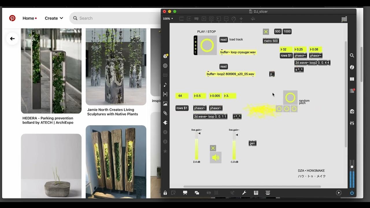 dj slicer : looper // max/msp [植物の秘密の生活] - YouTube