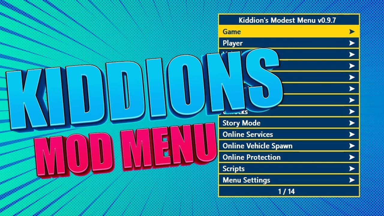 [NEW] GTA 5 ONLINE KIDDIONS MOD MENU 0.9.7 FULL SHOWCASE | GTA5 ONLINE ...