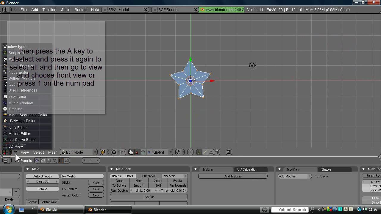 Blender Tutorial - Modeling A Star - YouTube